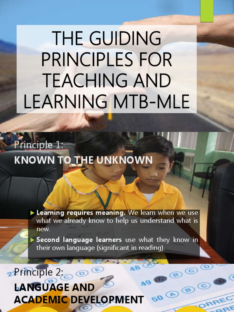 The Guiding Principles For Teaching and Learning Mtb-Mle | PDF | Second ...