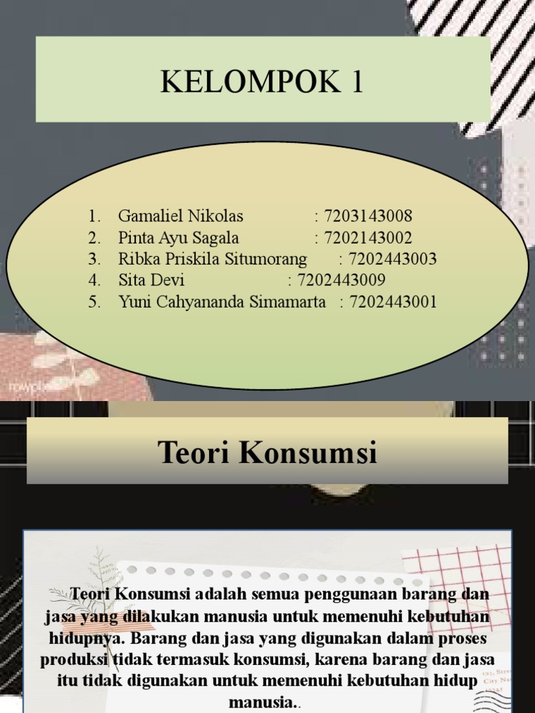 KEL1-PPT Teori Konsumsi Makro | PDF