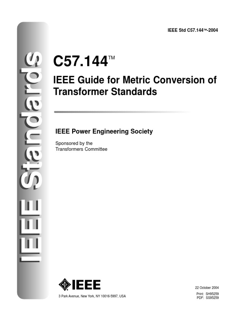 IEEE STD C57.144-2004 | PDF | Weight | International System Of Units