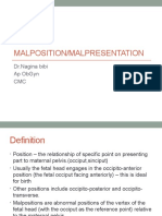 Malpresentation and Malposition | PDF | Pelvis | Anatomical Terms Of Motion