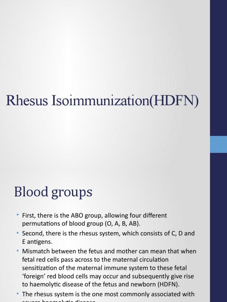 Rhesus Isoimmunization | PDF | Hematology | Blood