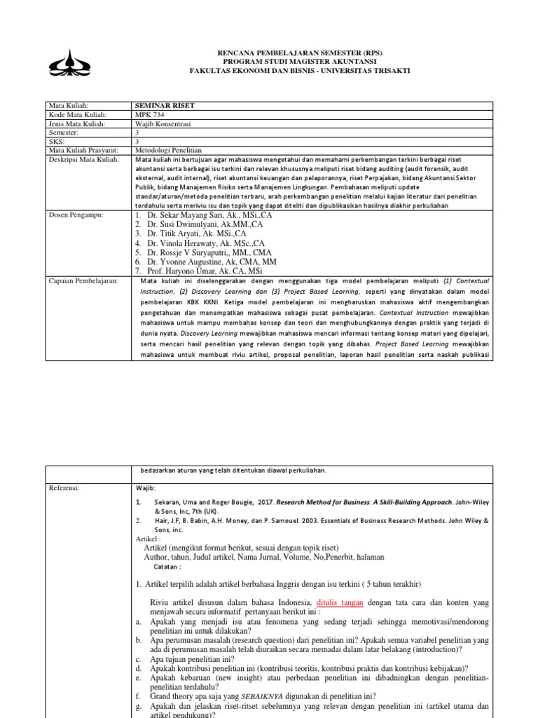 Rps Seminar Riset | PDF