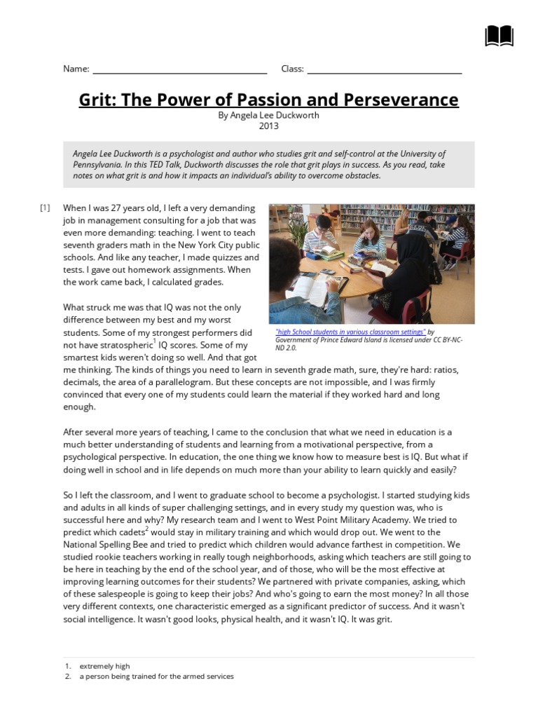 Grit: The Power of Passion and Perseverance: 1. Extremely High 2. A ...
