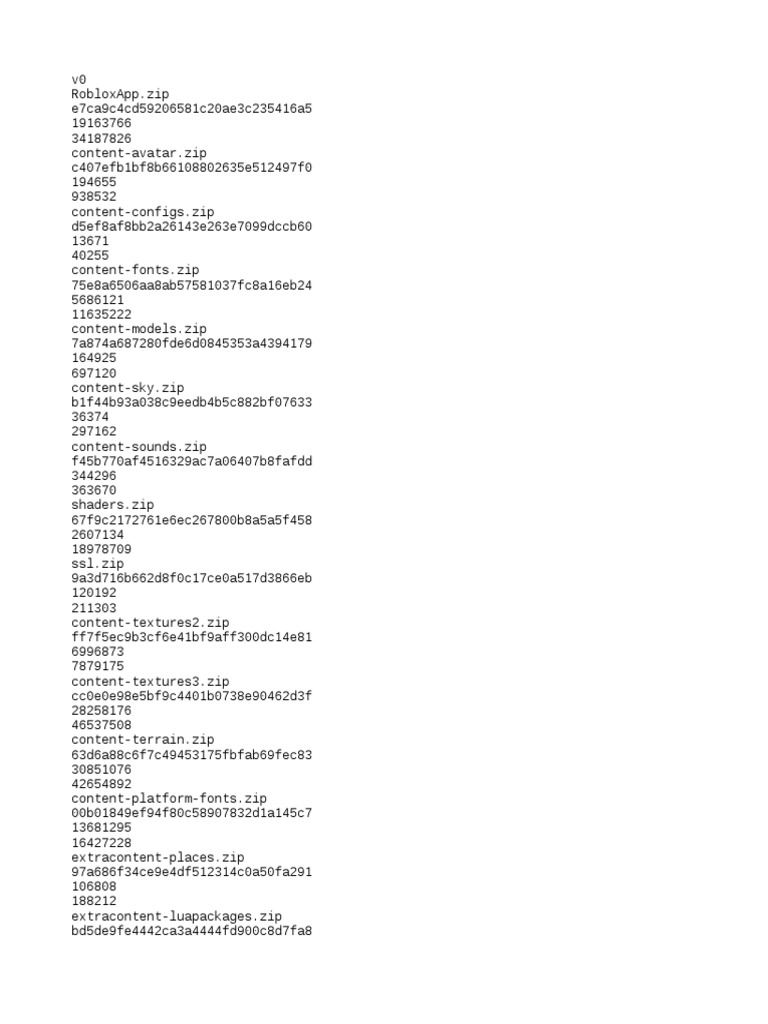 Version 29d2a7fa87dd447b RbxPkgManifest | PDF | Games & Activities | Technology & Engineering