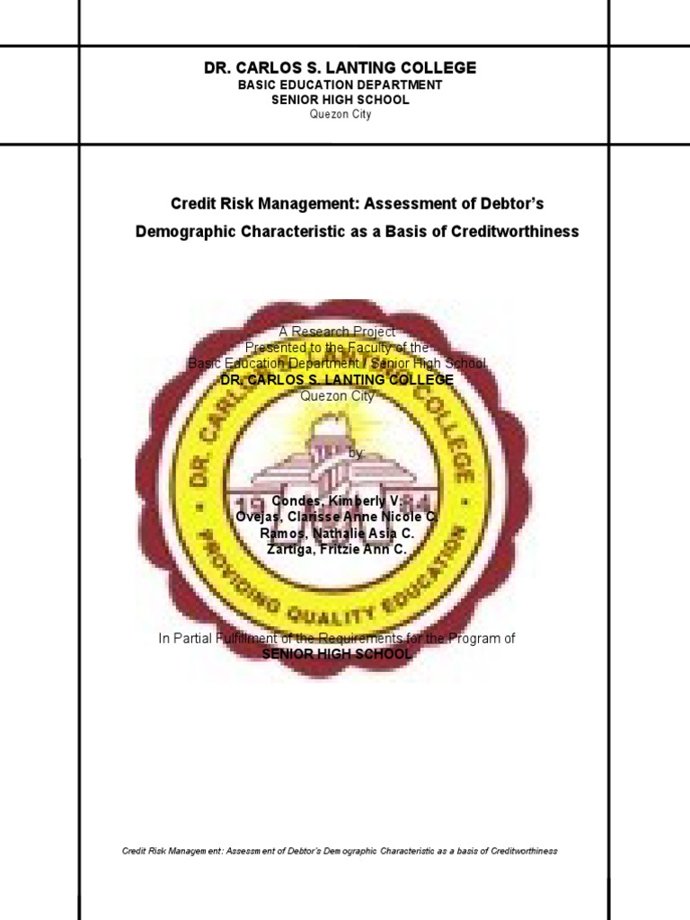 Dr. Carlos S. Lanting College | PDF | Credit Risk | Credit