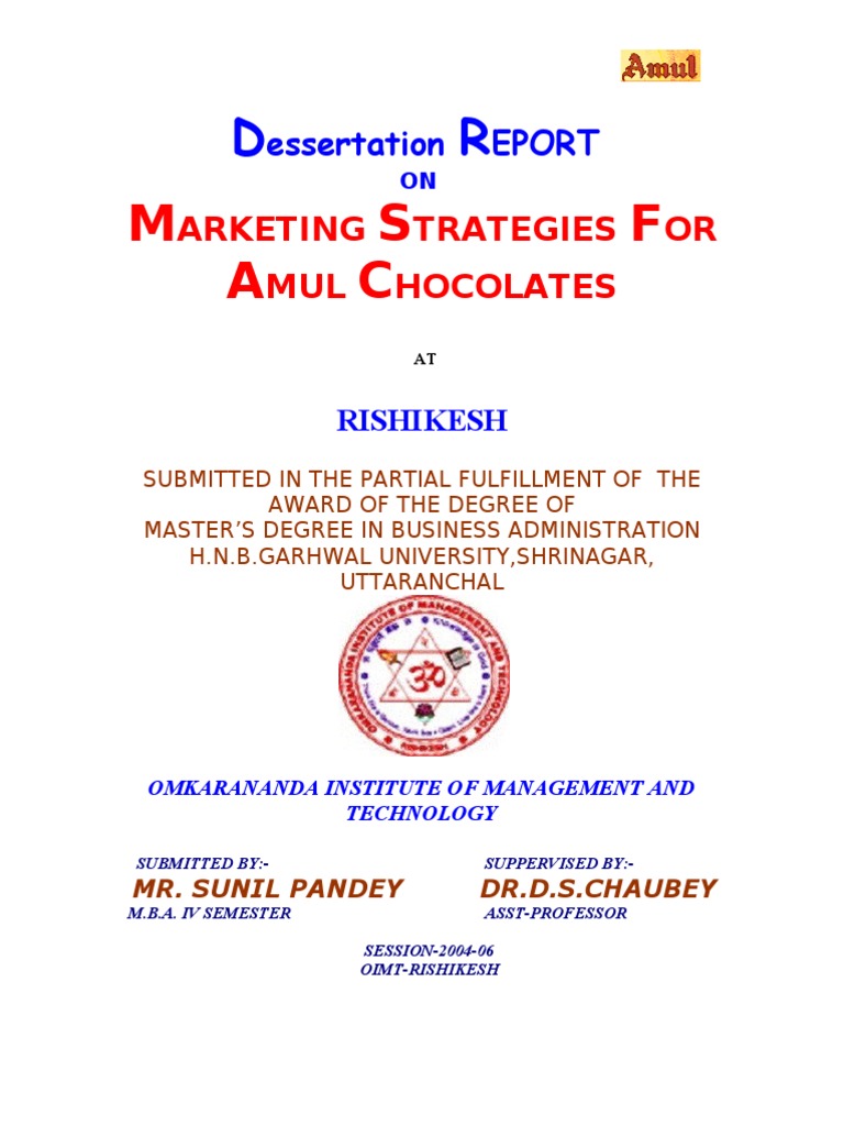 Amul Chocolates | PDF | Market Segmentation | Brand