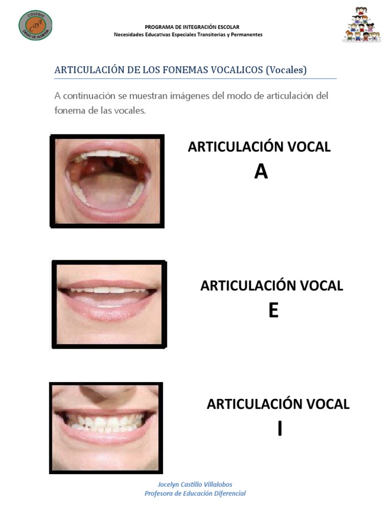 Articulacion de Vocales | PDF | Vocal | Lingüística