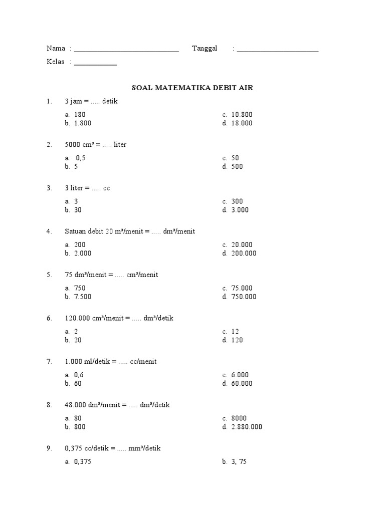 Soal Debit 1 | PDF