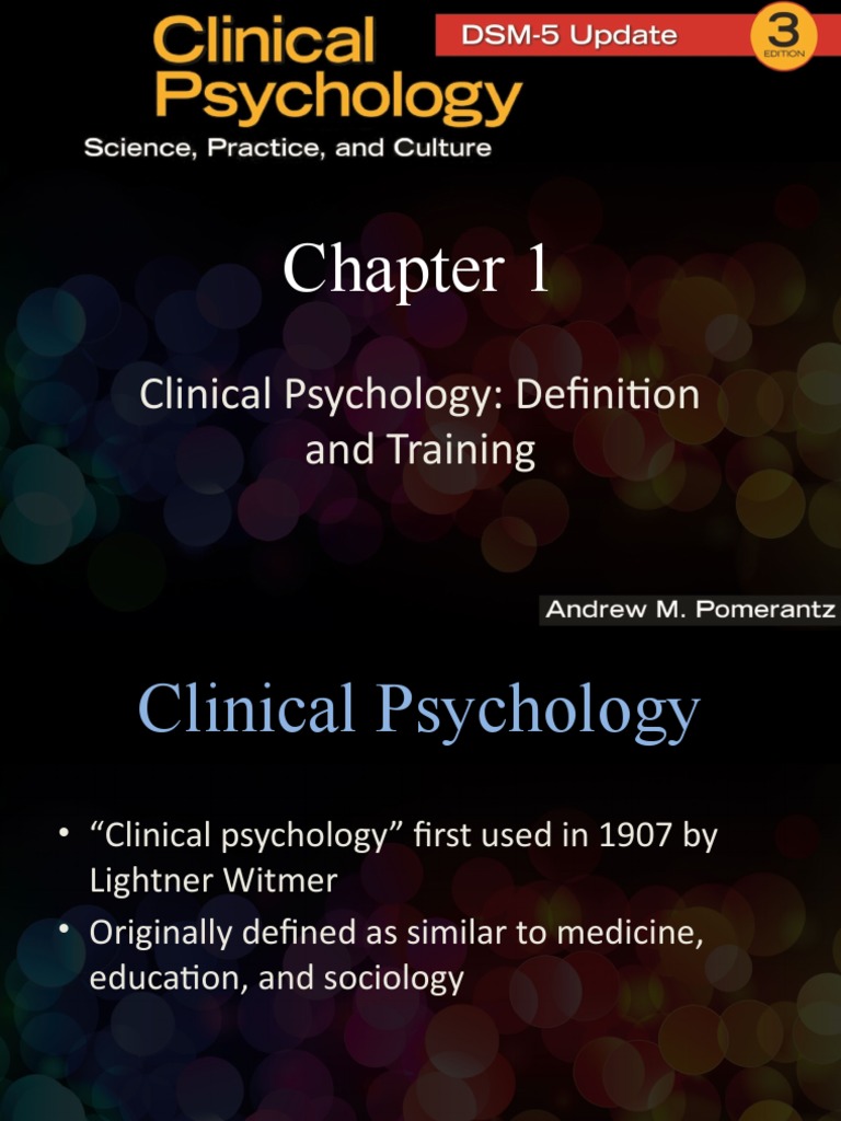 Clinical Psychology: Definition and Training | PDF | Clinical ...