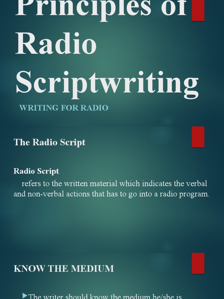 Radio Scriptwriting Essentials | PDF | Language Arts & Discipline
