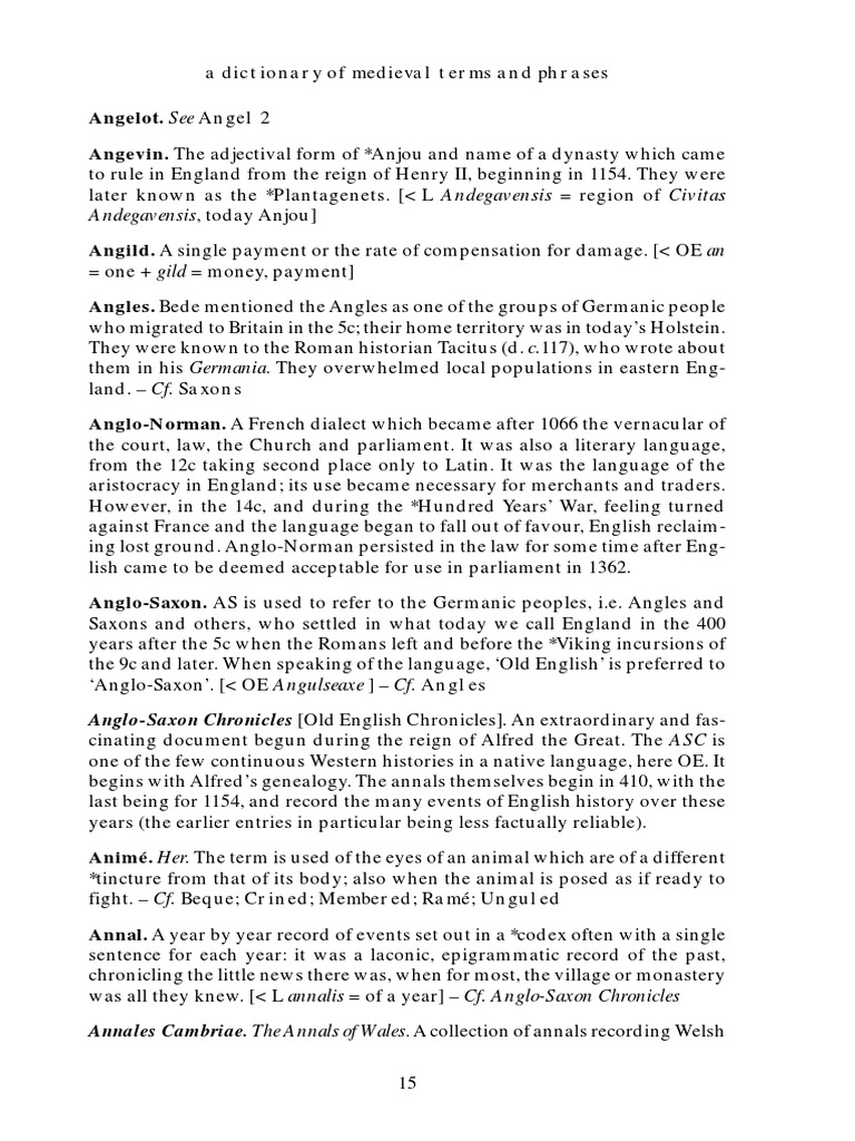 A Dictionary of Medieval Terms and Phrases Coredon-Williams An2 | PDF ...