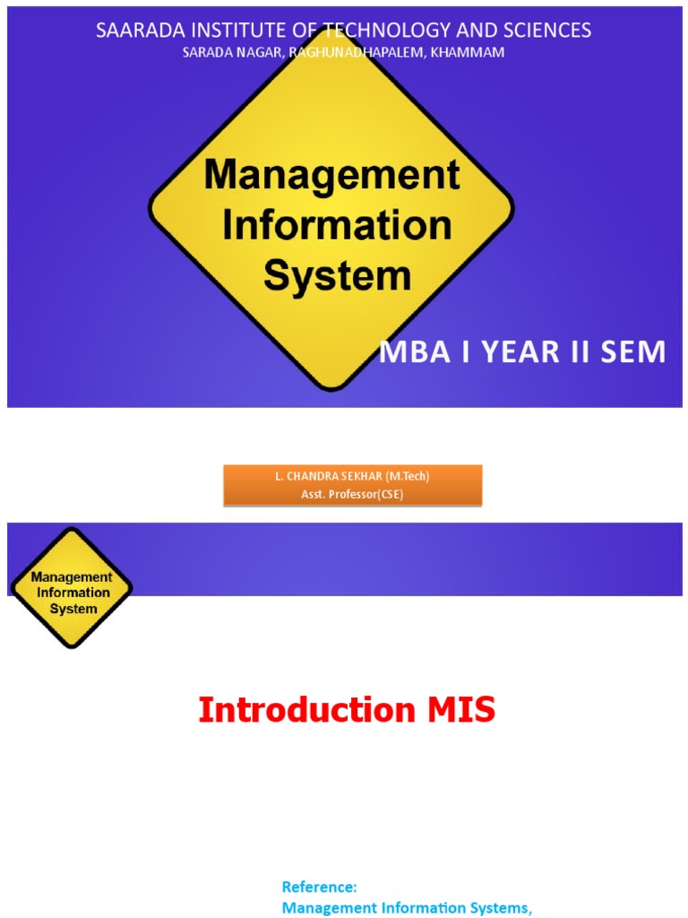 MIS Introduction | PDF | Information System | System