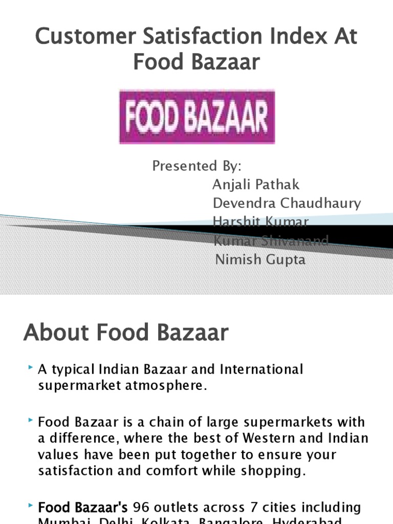 Customer Satisfaction at Food Bazaar | PDF | Wellness