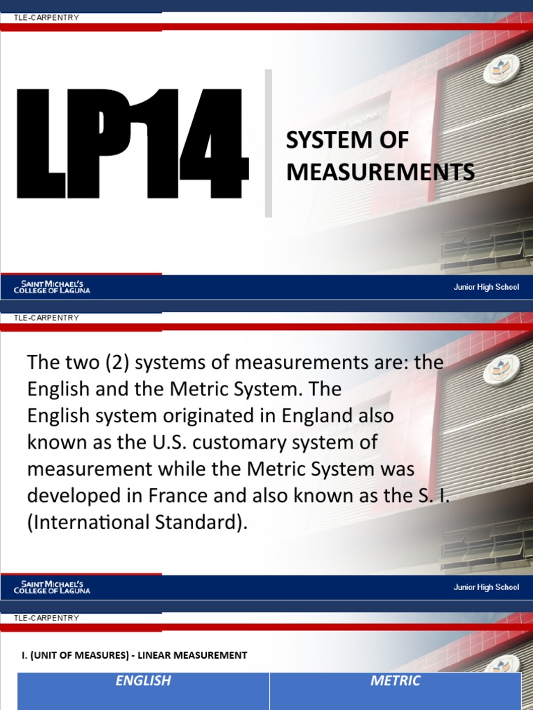 LP14 System of Measurements | PDF