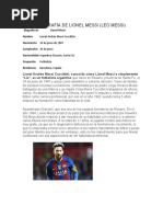 Mi Autobiografía - Lionel Messi | PDF | Deportes y actividades al aire ...
