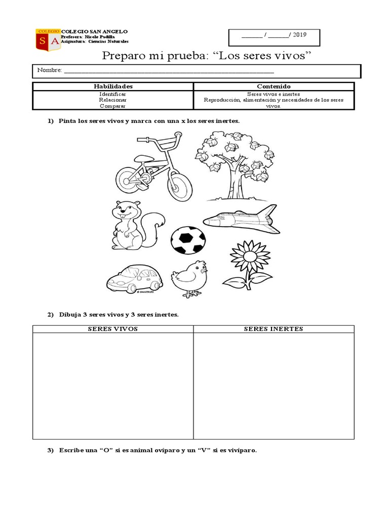 Guía - Los Seres Vivos | PDF