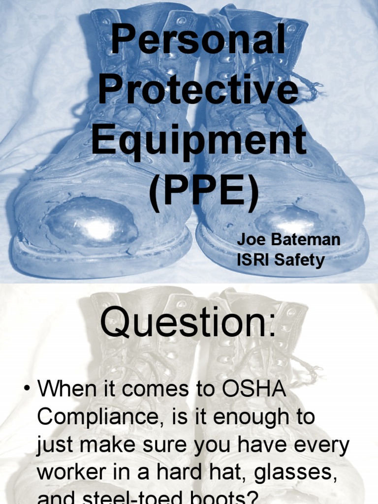Personal Protective Equipment (Ppe) Presentation | PDF | Personal ...