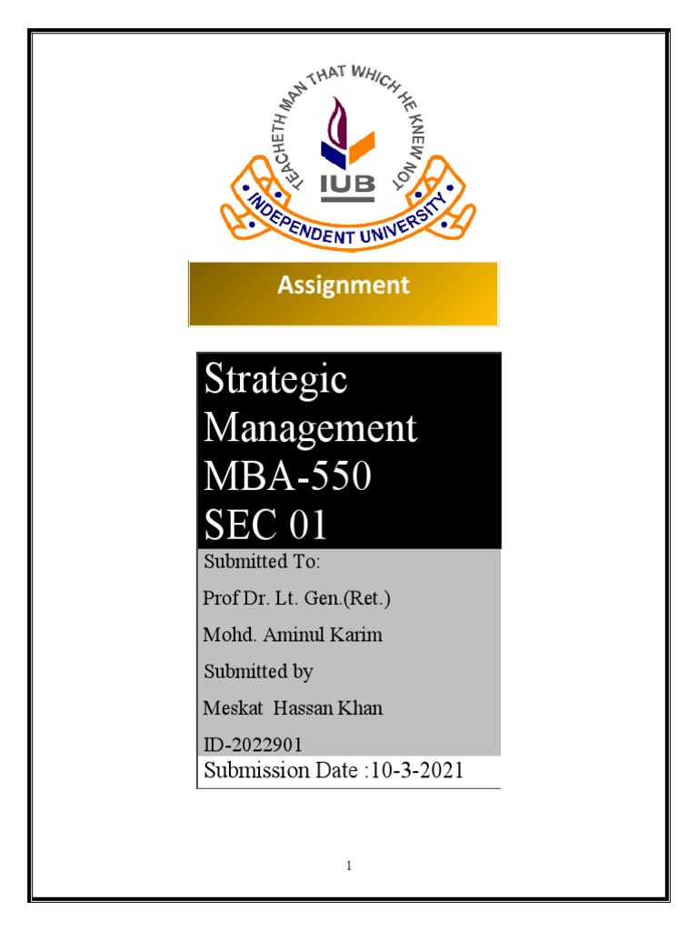 Strategic Management MBA | PDF | Corporate Governance | Governance