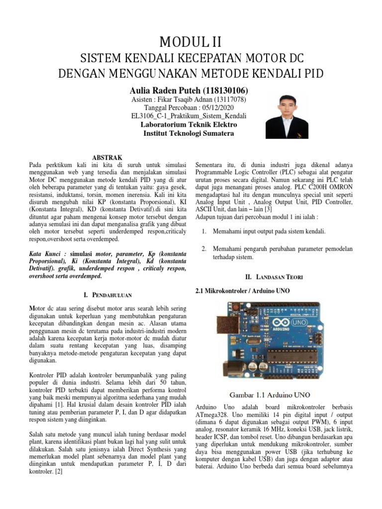 Sistem Kendali Kecepatan Motor DC Dengan Menggunakan Metode Kendali Pid ...