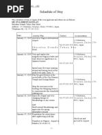 Schedule of Stay Itinerary Template Free Word | PDF | Leisure | Business