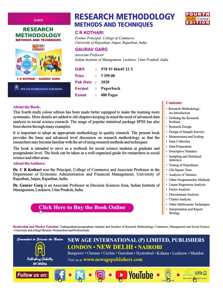 Research Methodology - Methods & Techniques | PDF | Statistical ...