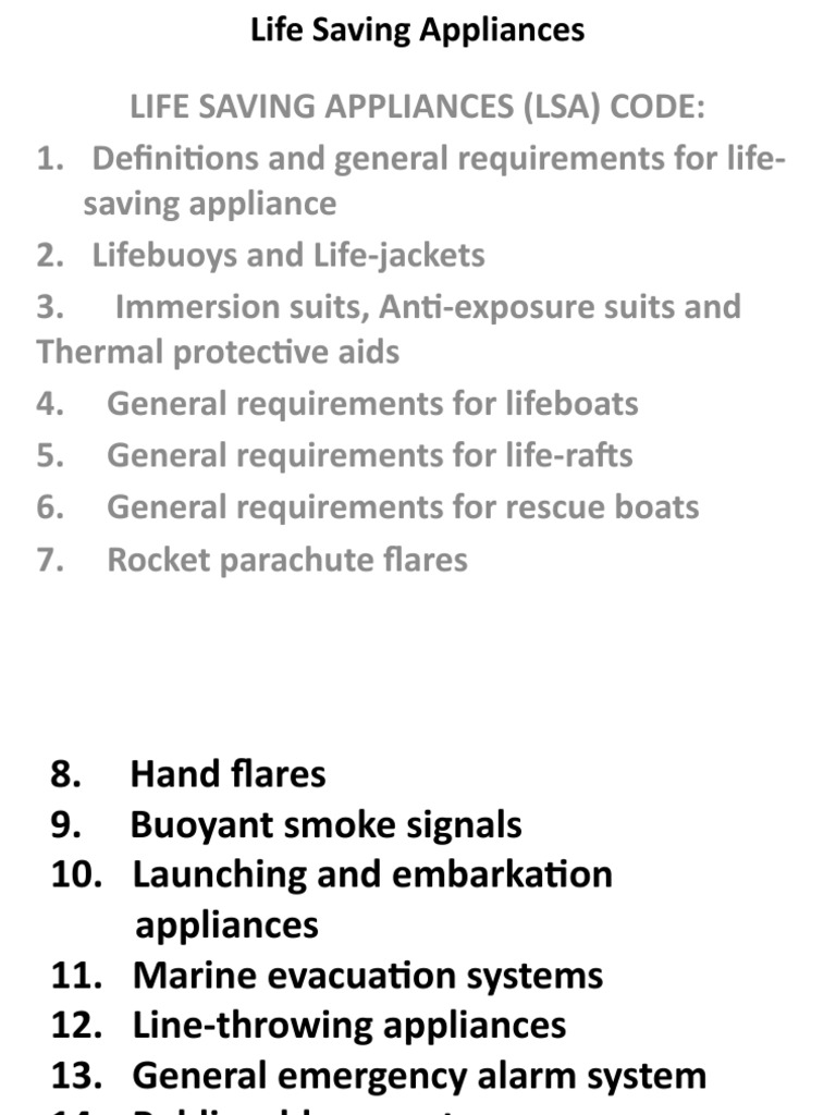 LSA1 | PDF | Waterway And Maritime | Transport