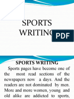 Sports Writing Sample | PDF | Student Sport | Sports