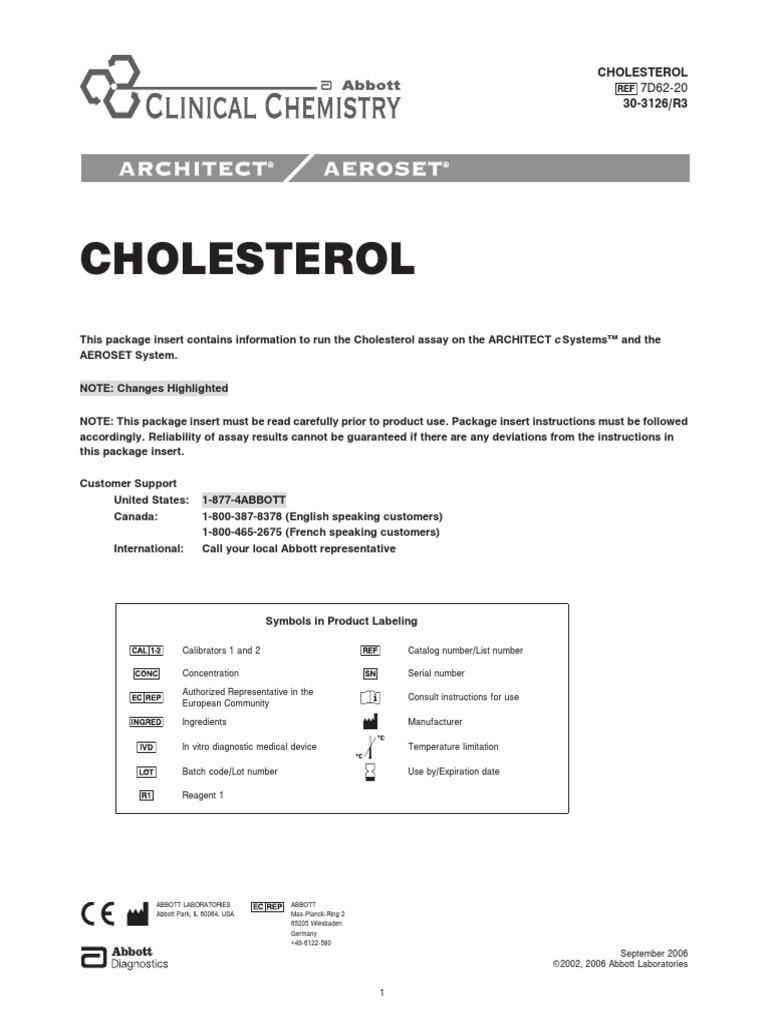 Cholesterol ARC CHEM | PDF | Detection Limit | Cholesterol