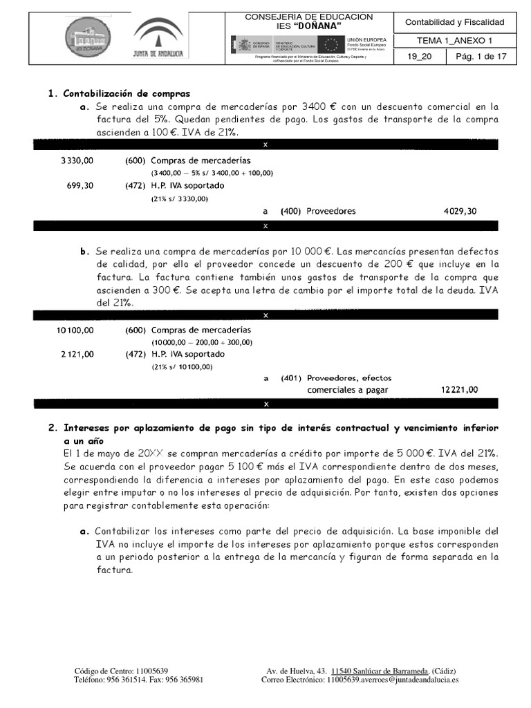 Tema 1 - Anexo 1 Actividades. Soluciones | PDF | Transferencia bancaria ...