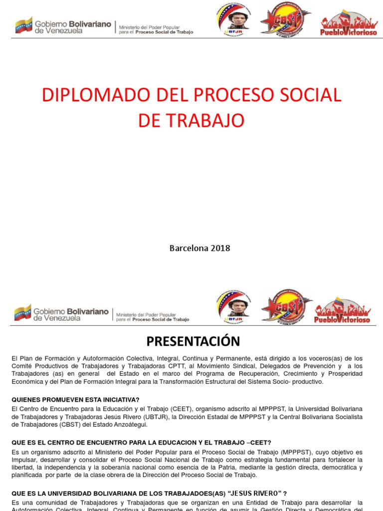 Diplomado en Proceso Social de Trabajo | PDF | Democracia | Ideologías ...