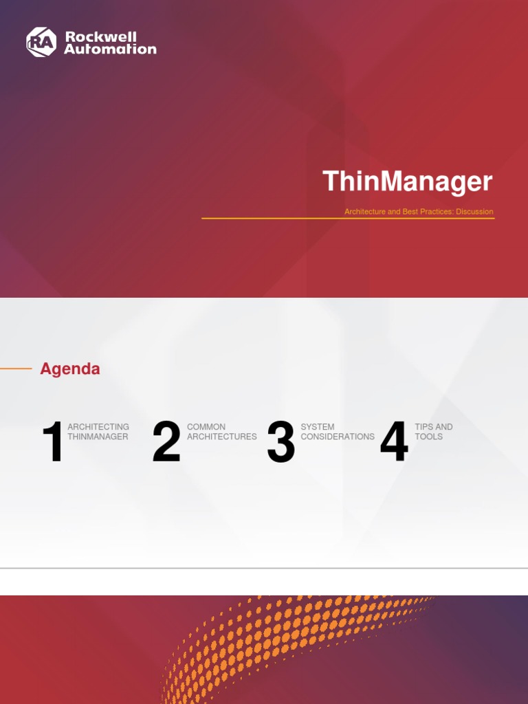 ThinManager Architecture and Best Practices 2019 | PDF | Remote Desktop ...
