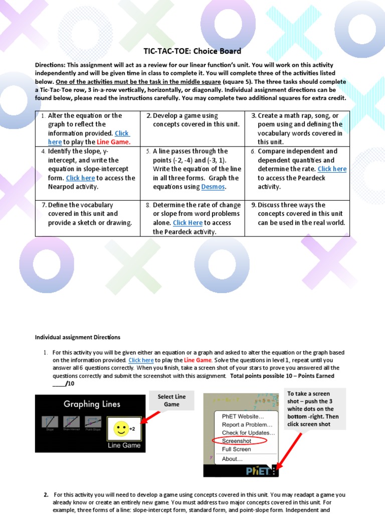 Edsc 304 - Choice Board - Tic Tac Toe | PDF | Teaching Mathematics ...
