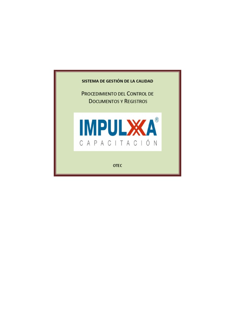 Procedimiento Del Control de Documentos y Registros | PDF | Sistema de ...