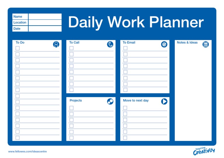 Daily Work Planner | PDF