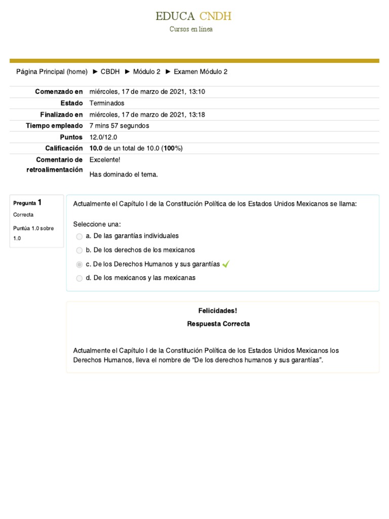 Curso Básico de Derechos Humanos MODULO 2 CNDH | PDF | Constitución | Discriminación
