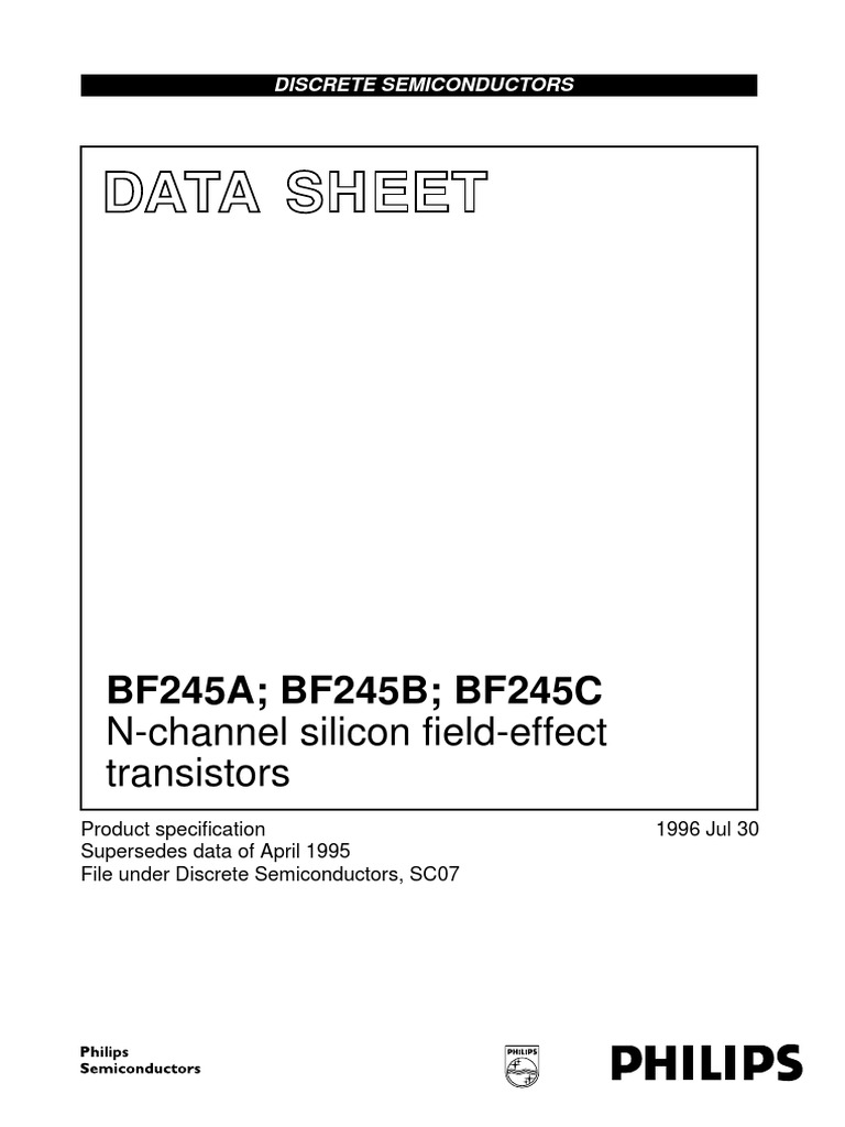 Bf245a bf245b bf245c - 2 | PDF | Field Effect Transistor | Transistor