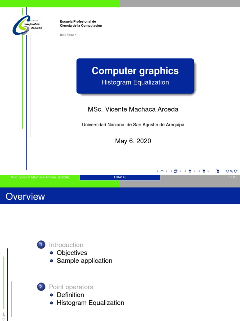 Computer Graphics Histogram Equalization Pdf Vision Graphics