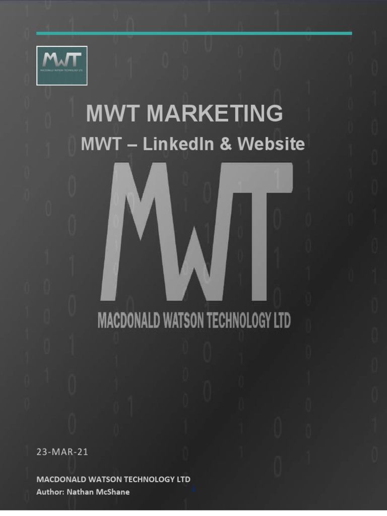 Marketing Strategies for MWT Tech | PDF | Career & Growth | Business