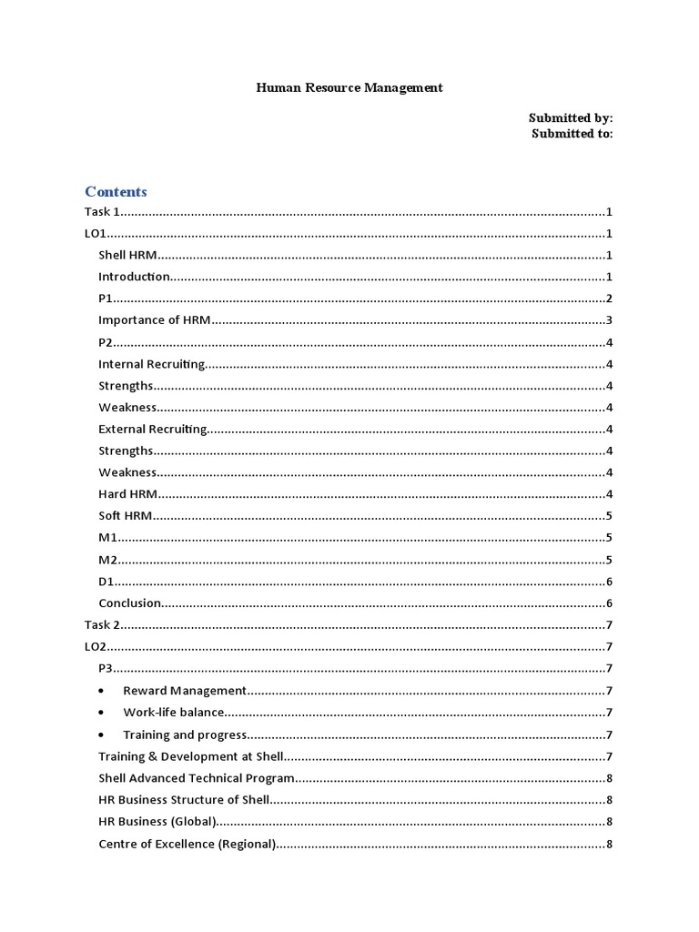Human Resource Management-Shell | PDF | Human Resource Management ...