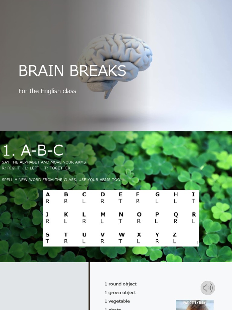 BRAIN BREAKS For The Classroom | PDF