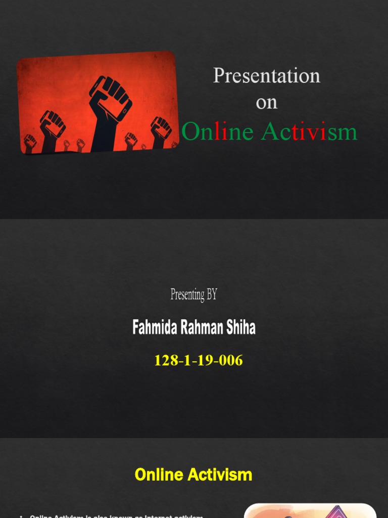 Presentation On Online Activism | PDF