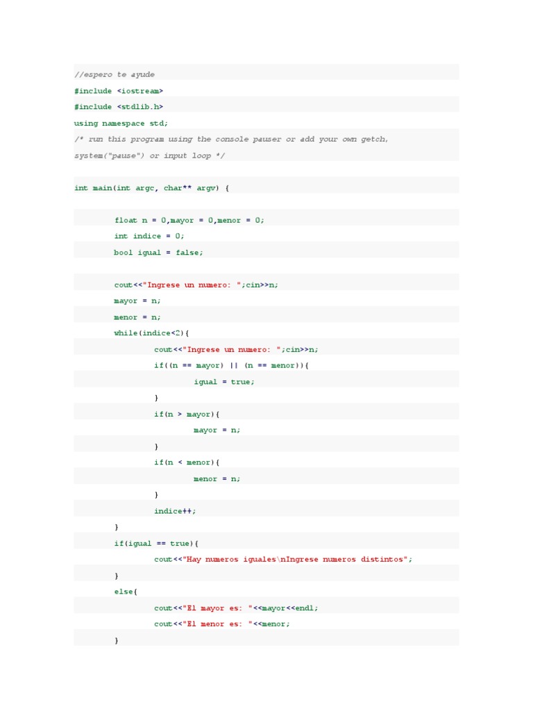 C++ Program to Find Max and Min Values | PDF