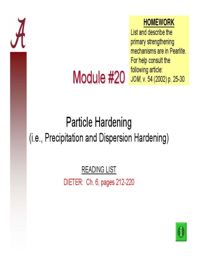 Module #20 | PDF | Dislocation | Hardness