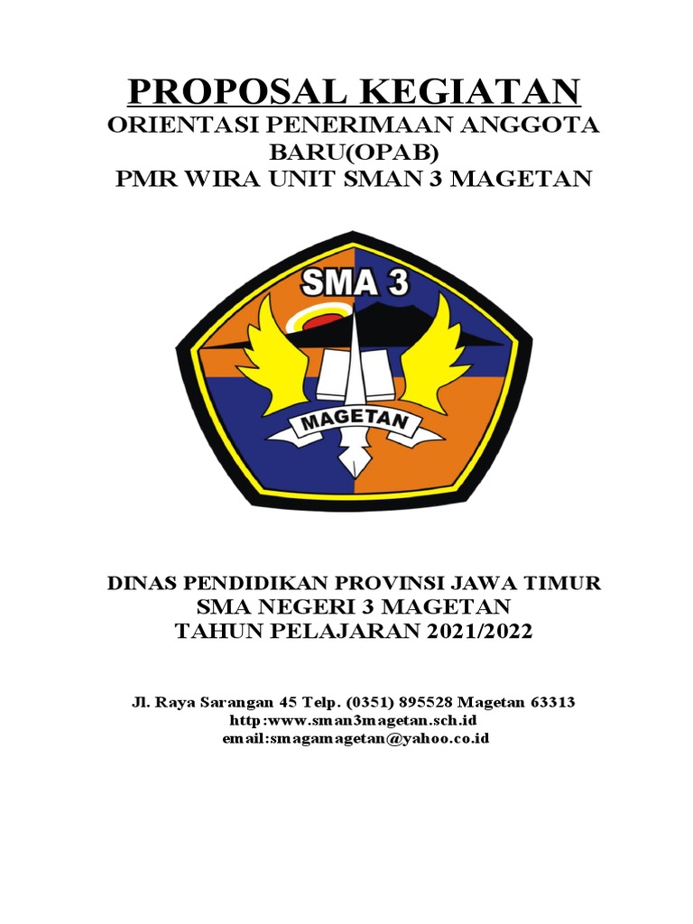 Proposal OPAB PMR SMAN 3 Magetan 2021 | PDF