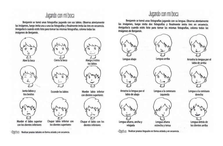 Praxias para Prekinder Labiales y Linguales | PDF