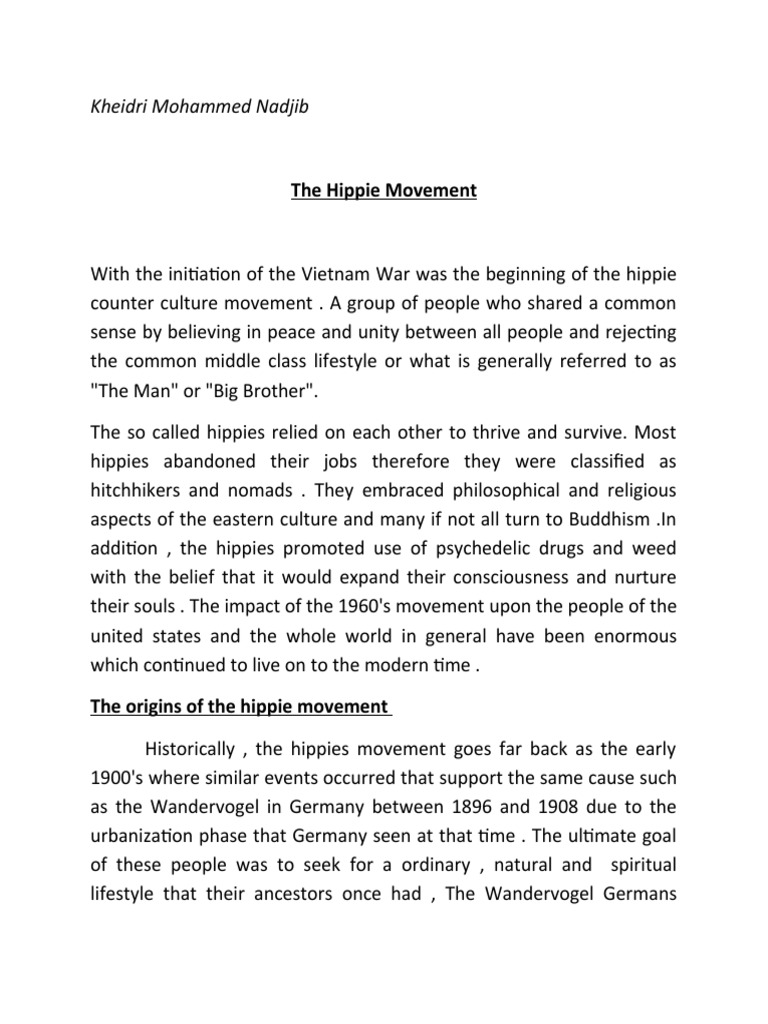 The Hippie Counter Culture Movement | PDF | Hippie | Culture (General)