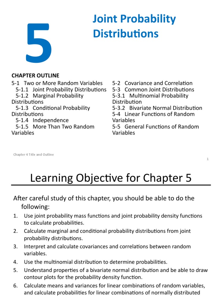 5 - Joint Probability Distributions | PDF | Probability Density ...