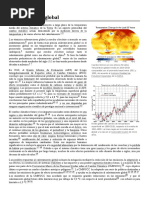 Calentamiento Global | PDF | Cambio climático | Gases de efecto invernadero