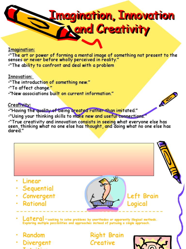 Imagination, Innovation and Creativity | PDF
