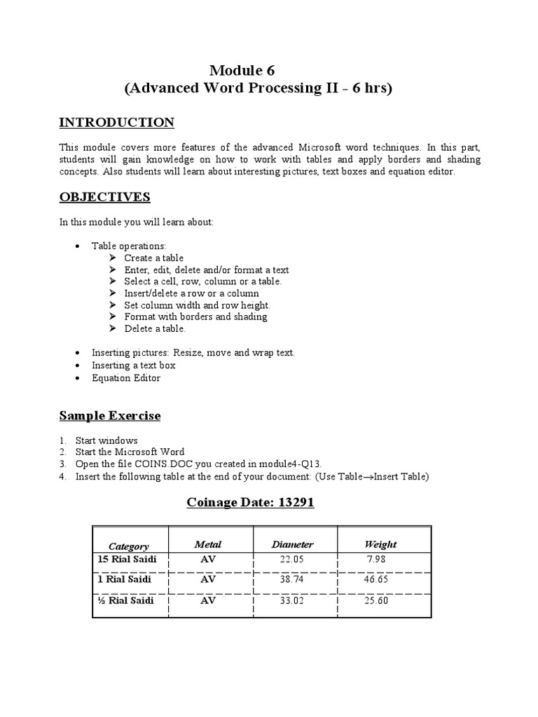 Module6 Word Advanced 2 | PDF | Microsoft Word | Application Software